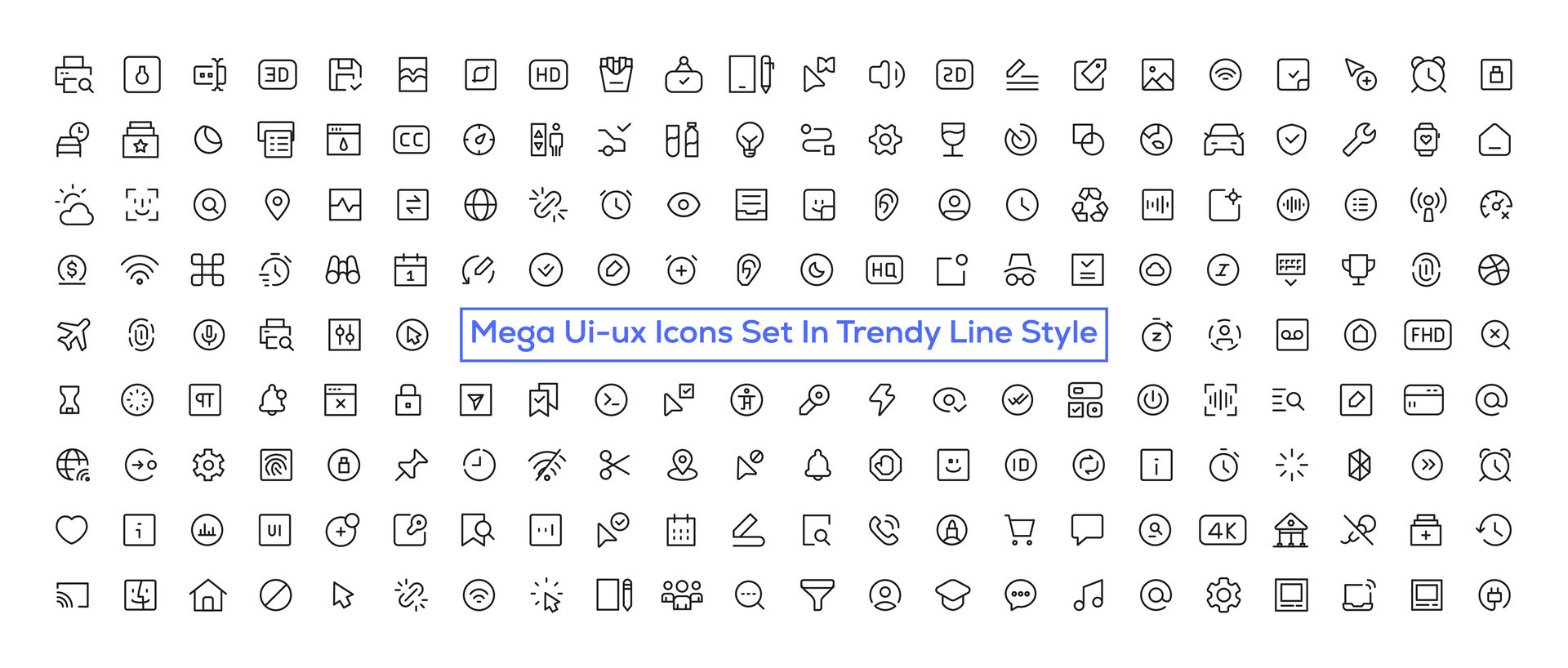 Mega set of ui ux icons, user interface icon set collection 41934752 Vector Art at Vecteezy