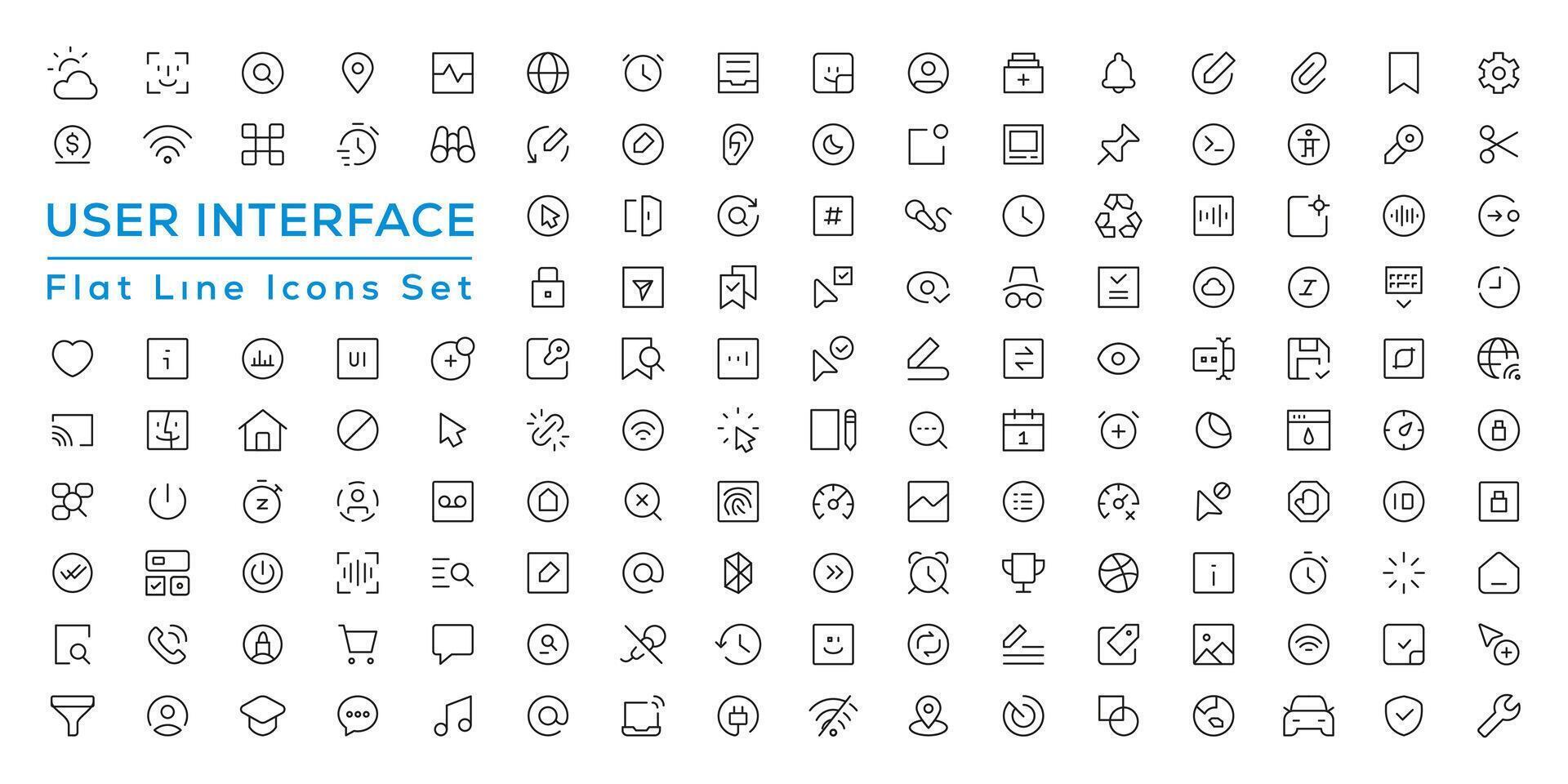 Mega Set Of Ui Ux Icons User Interface Icon Set Collection 41934778