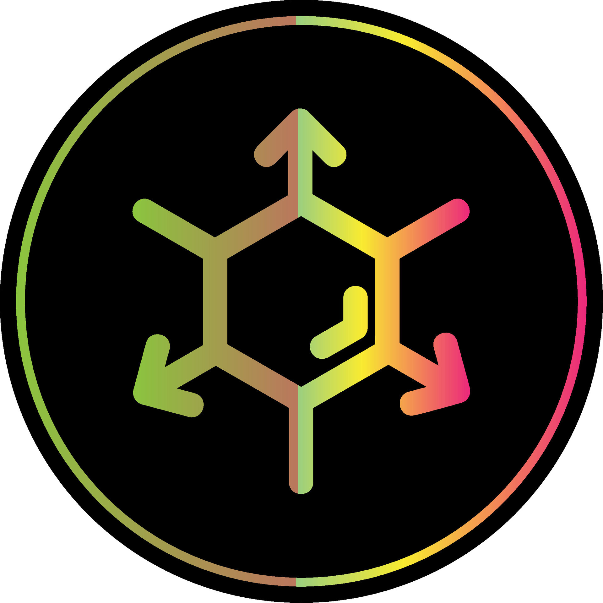 3d Coordinate Axis Line Gradient Due Color Icon 41937081 Vector Art At Vecteezy