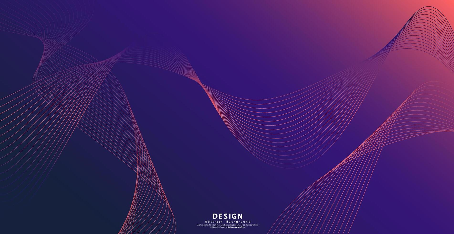 Abstract Technology Backgrounds By Wave Lines Background. Curve Modern