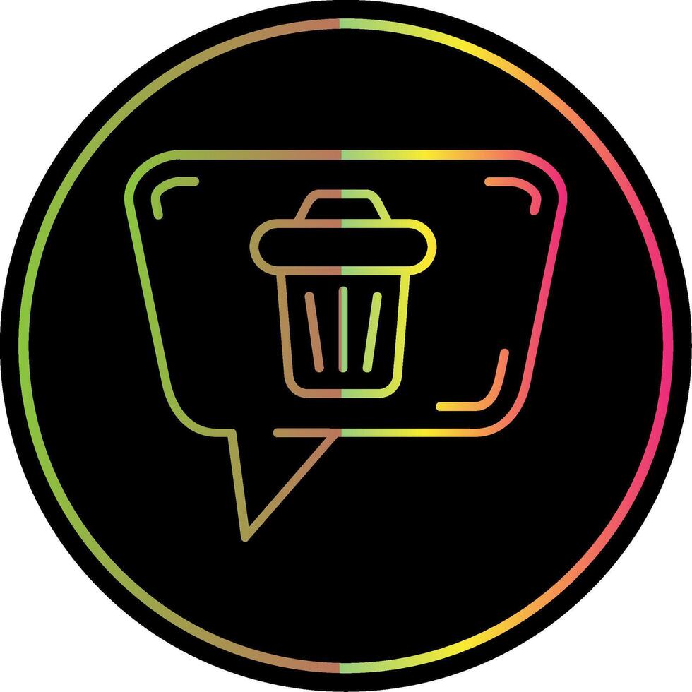 Delete Message Line Gradient Due Color Icon 41940412 Vector Art At Vecteezy