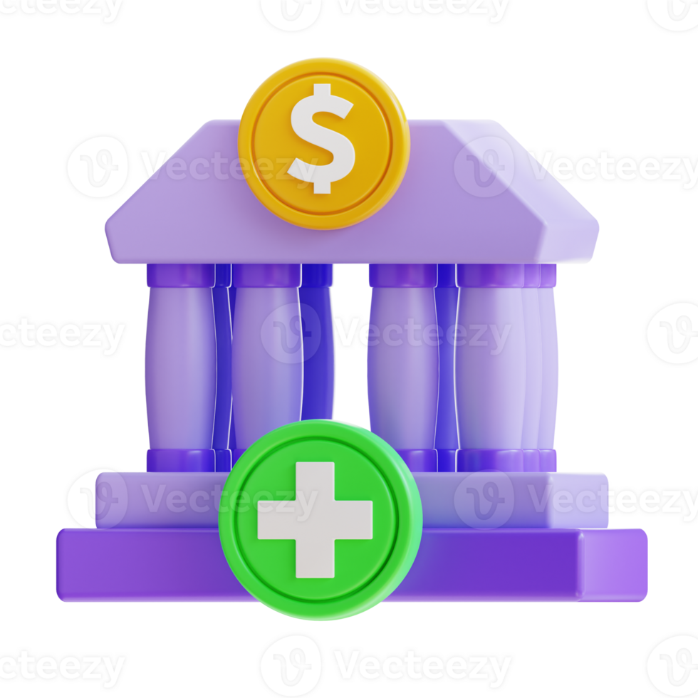 3d rendering add account bank icon 41944506 PNG 3d rendering add account bank icon 41944506 PNG