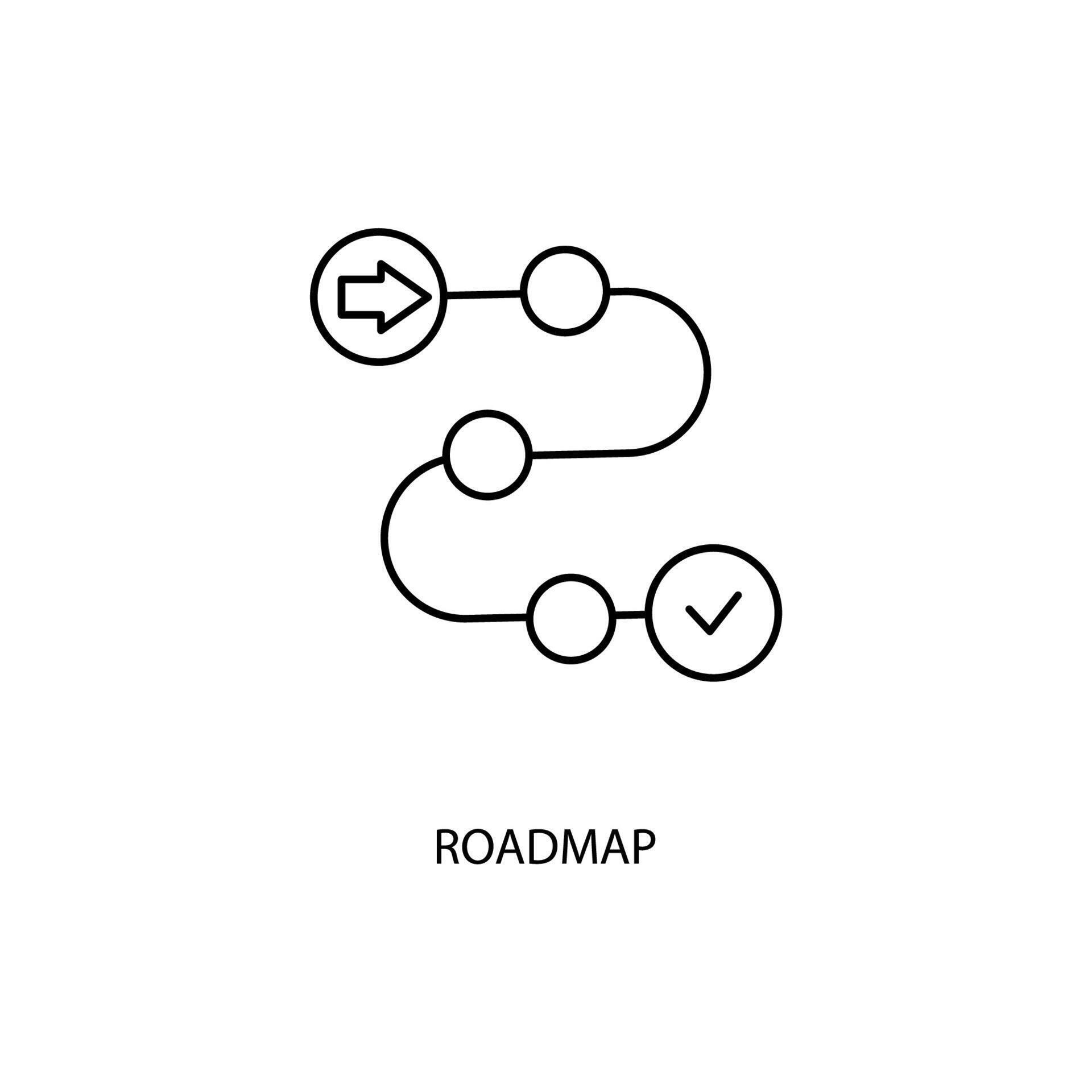 roadmap concept line icon. Simple element illustration. roadmap concept ...