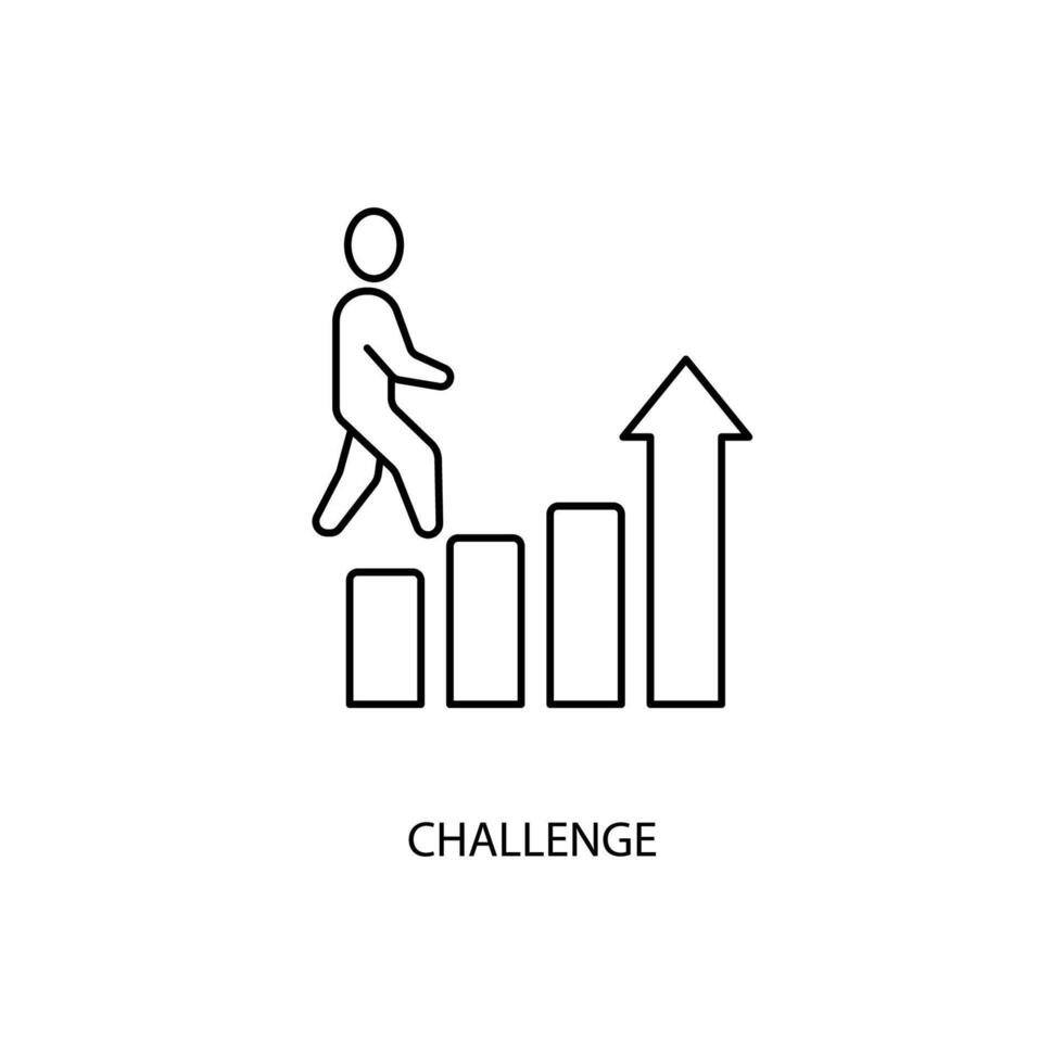 challenge concept line icon. Simple element illustration. challenge concept outline symbol ...