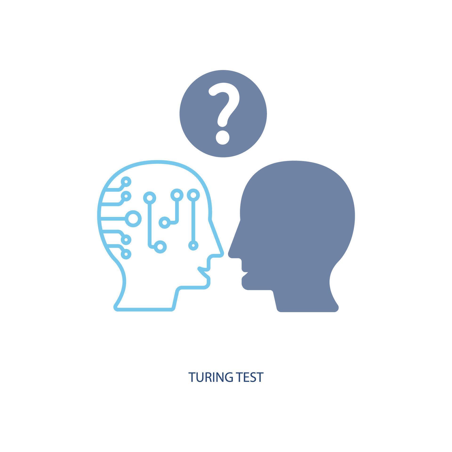 turing test concept line icon. Simple element illustration. turing test ...