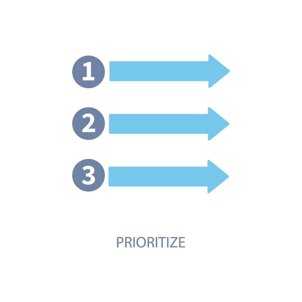 prioritize concept line icon. Simple element illustration. prioritize concept outline symbol ...