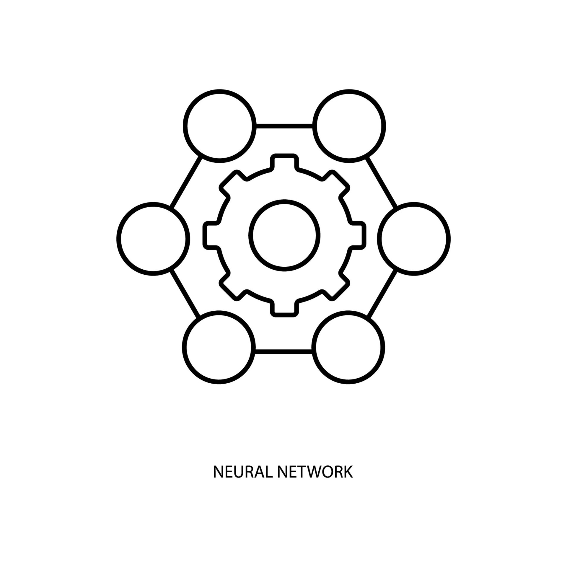 Neural Network Concept Line Icon Simple Element Illustration Neural Network Concept Outline