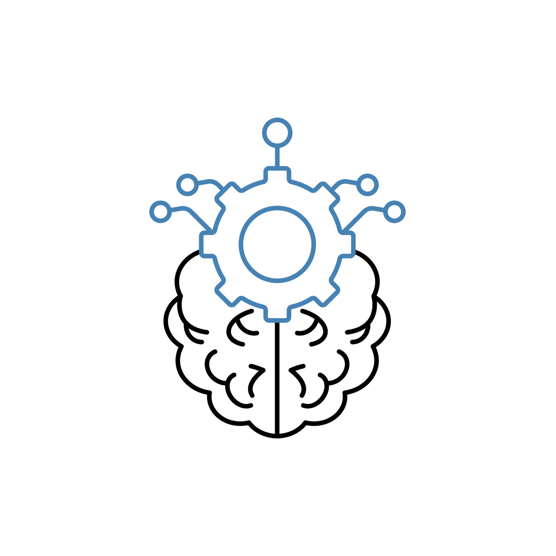 deep learning concept line icon. Simple element illustration. deep ...