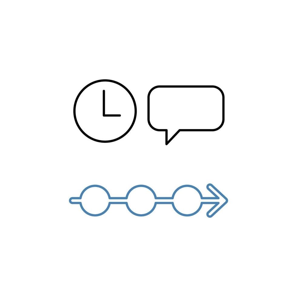 timeline concept line icon. Simple element illustration. timeline concept outline symbol design ...