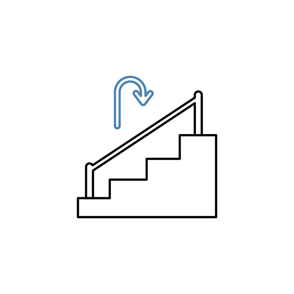 next step concept line icon. Simple element illustration. next step concept outline symbol ...