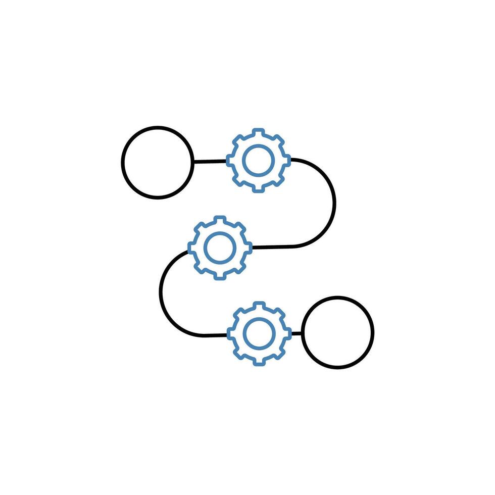 process concept line icon. Simple element illustration. process concept ...