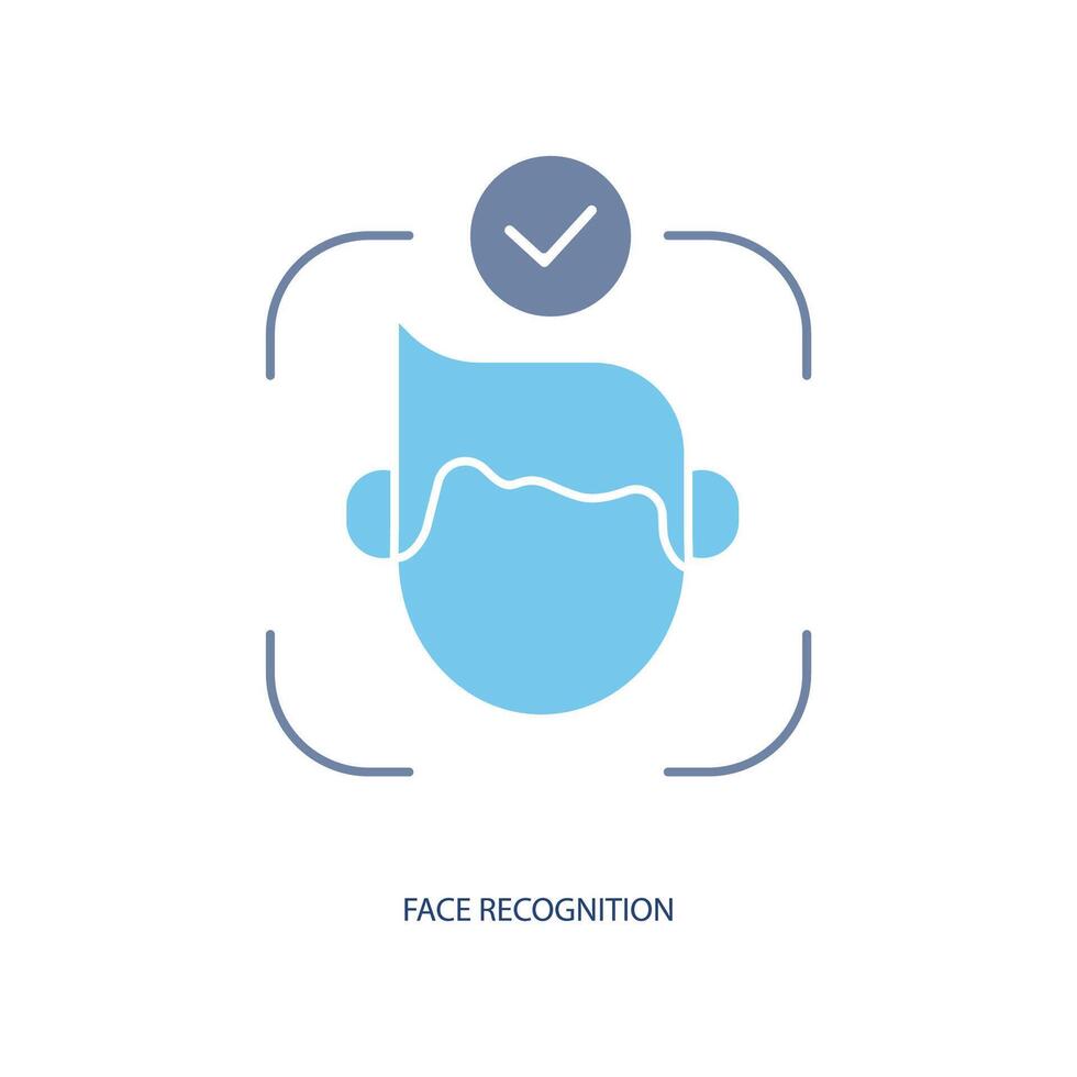 Face Recognition Concept Line Icon Simple Element Illustration Face