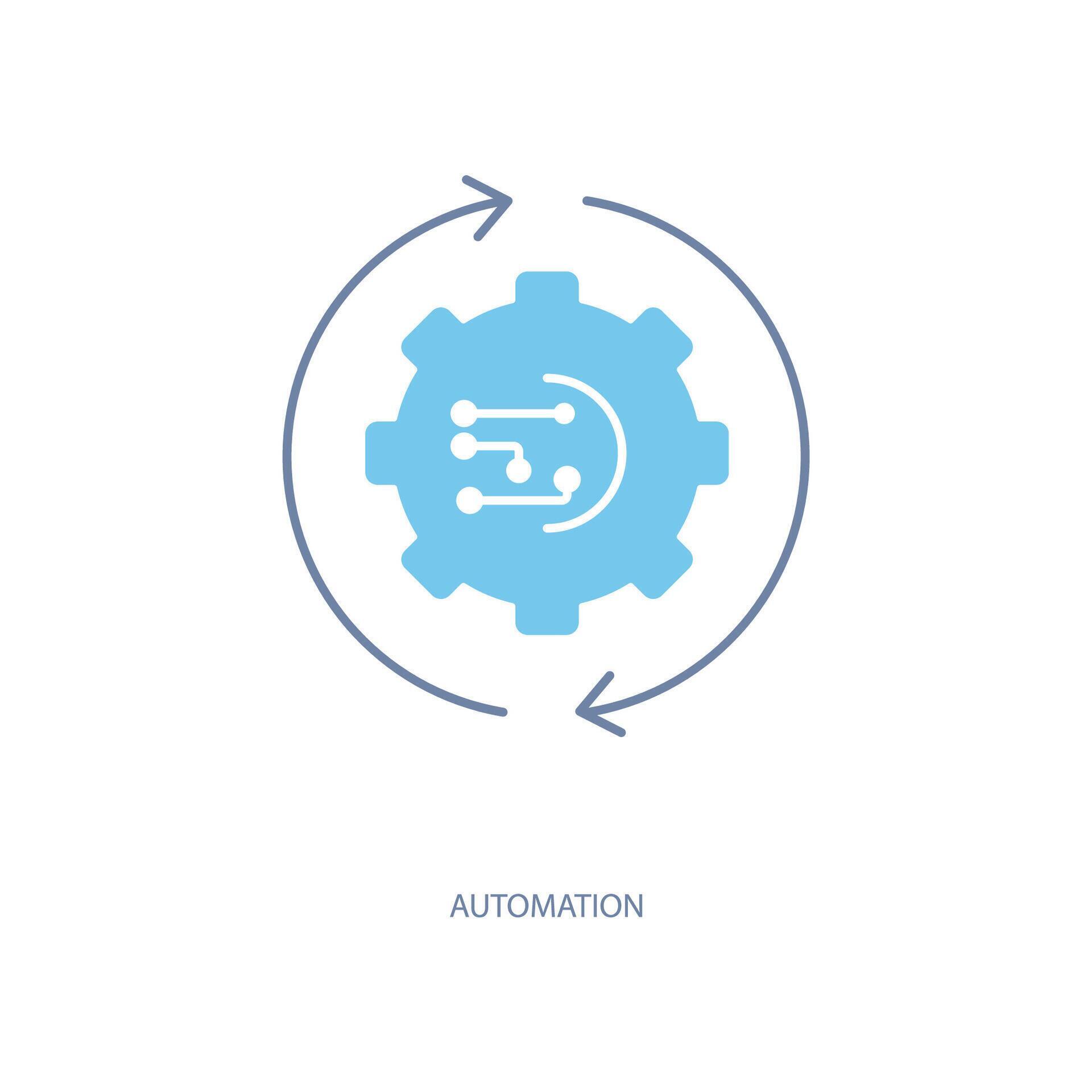 automation concept line icon. Simple element illustration. automation concept outline symbol ...