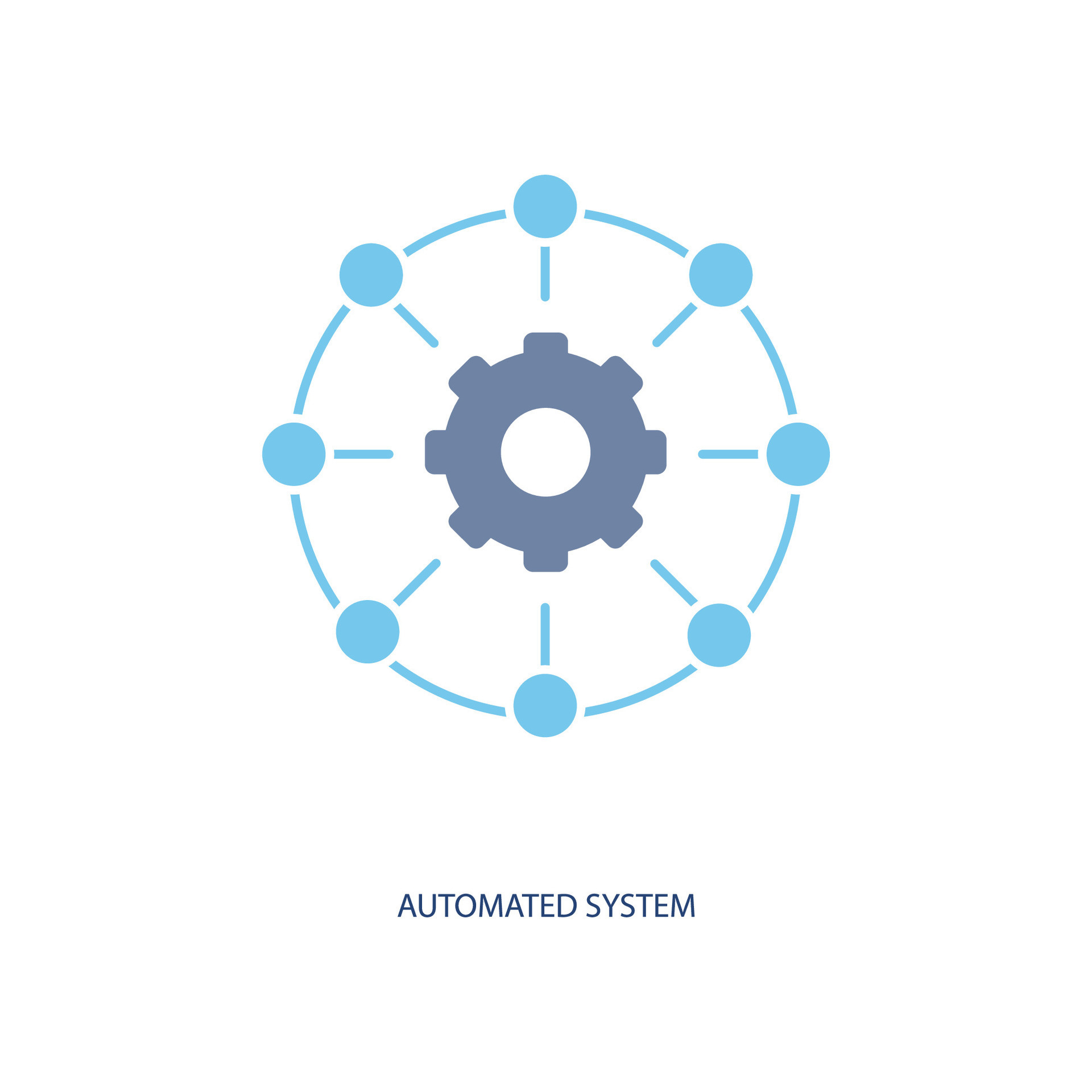 automated system concept line icon. Simple element illustration ...