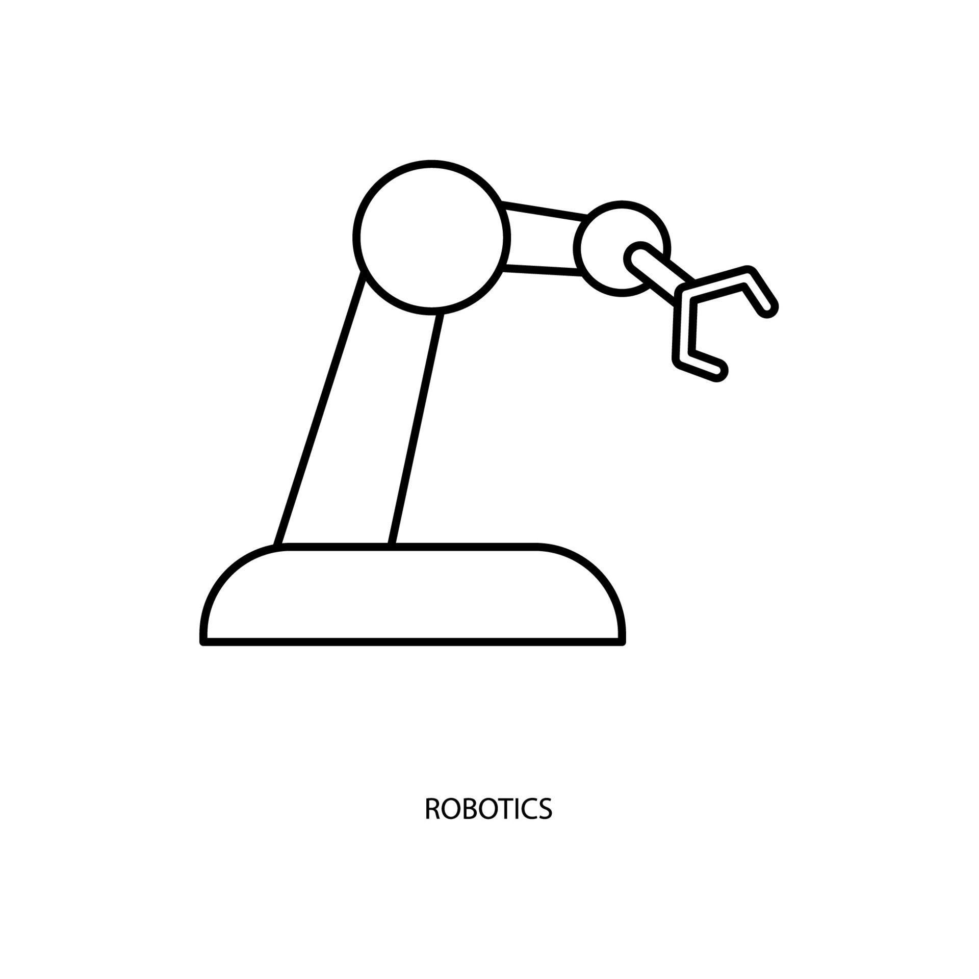 robotics concept line icon. Simple element illustration. robotics ...