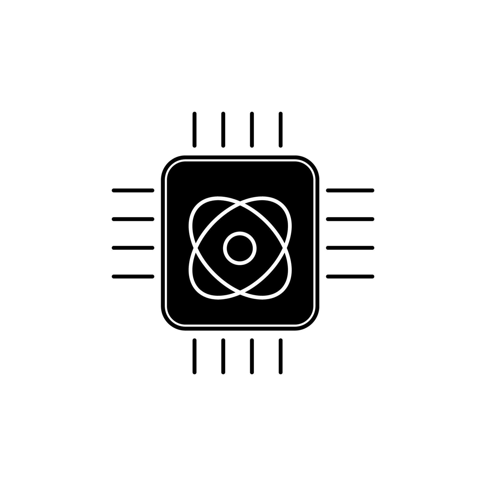 quantum computing concept line icon. Simple element illustration ...