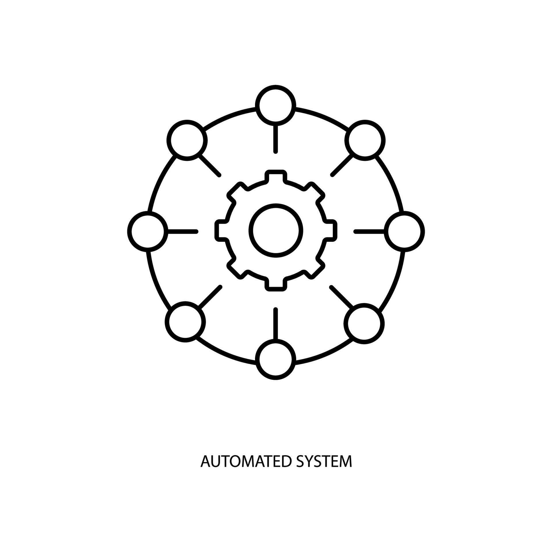 automated system concept line icon. Simple element illustration. automated system concept ...