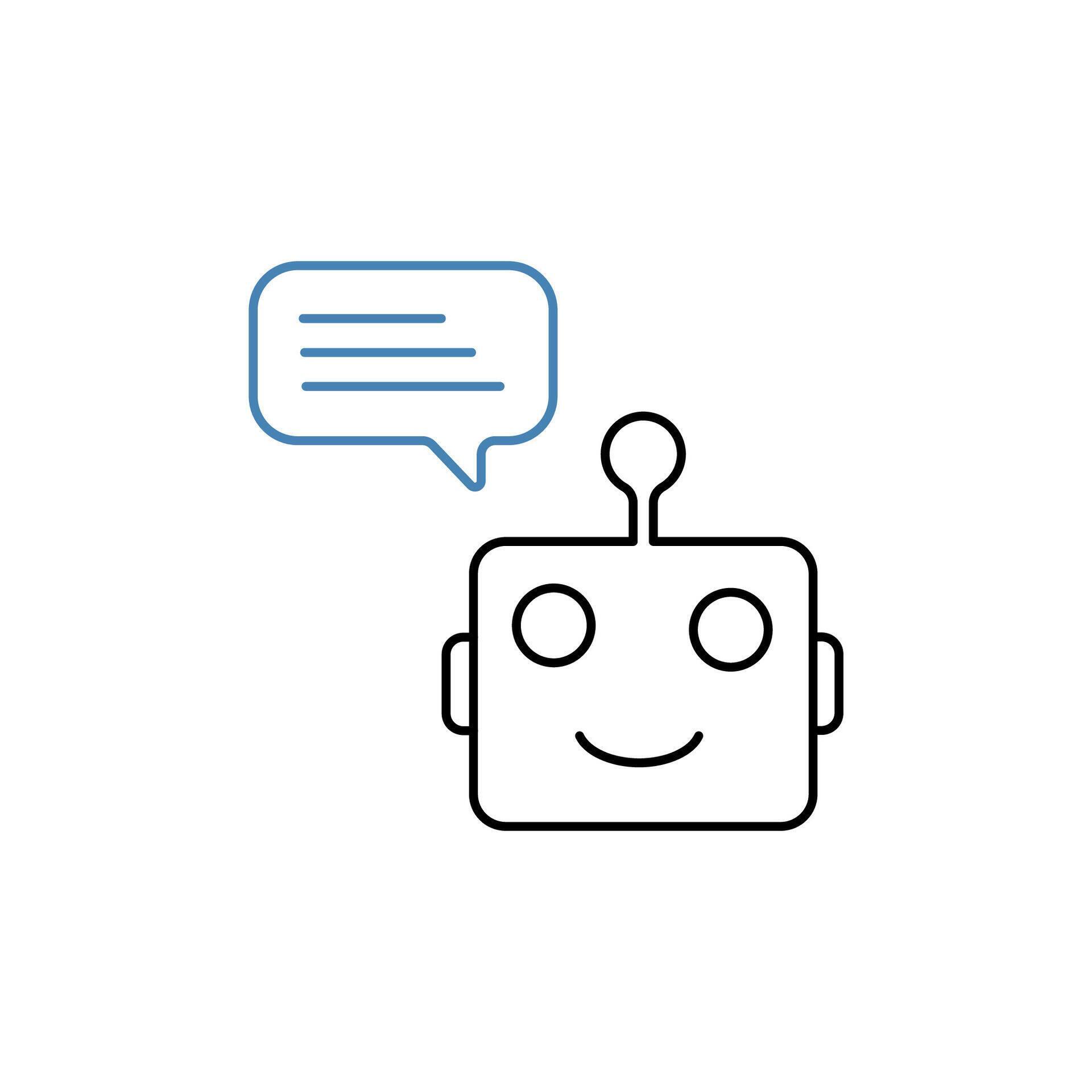chatbot concept line icon. Simple element illustration. chatbot concept ...
