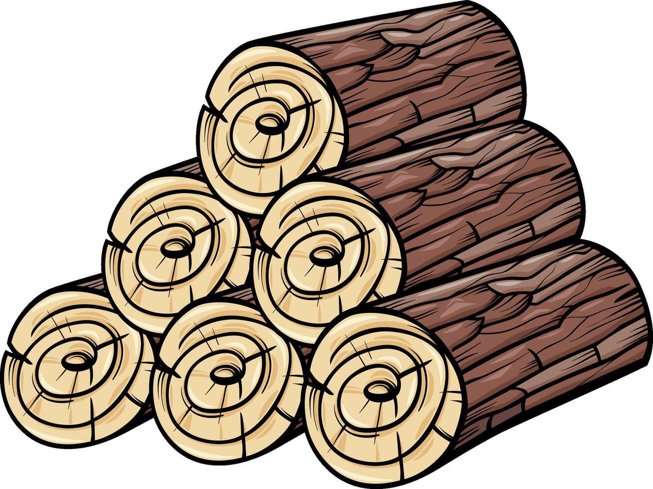pile of wooden logs or stumps cartoon clip art 41946489 Vector Art at Vecteezy