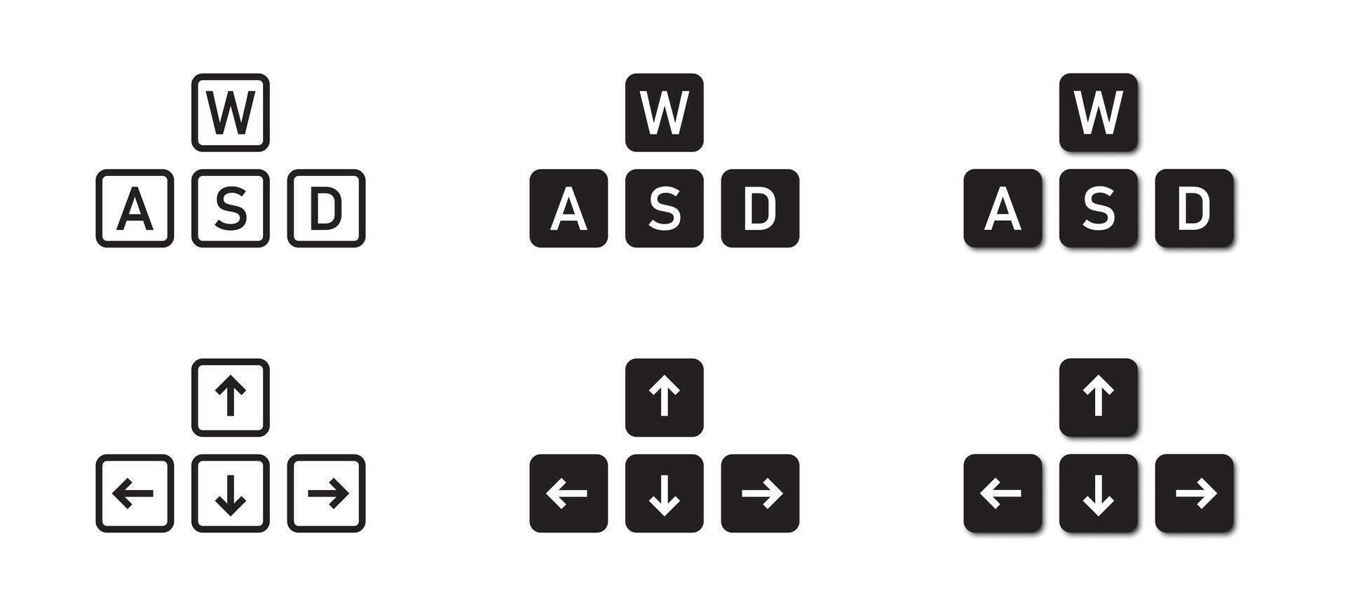 Keyboard button arrow and wasd icon. Vector illustration. 41953569 ... Keyboard button arrow and wasd icon. Vector illustration. 41953569 ...