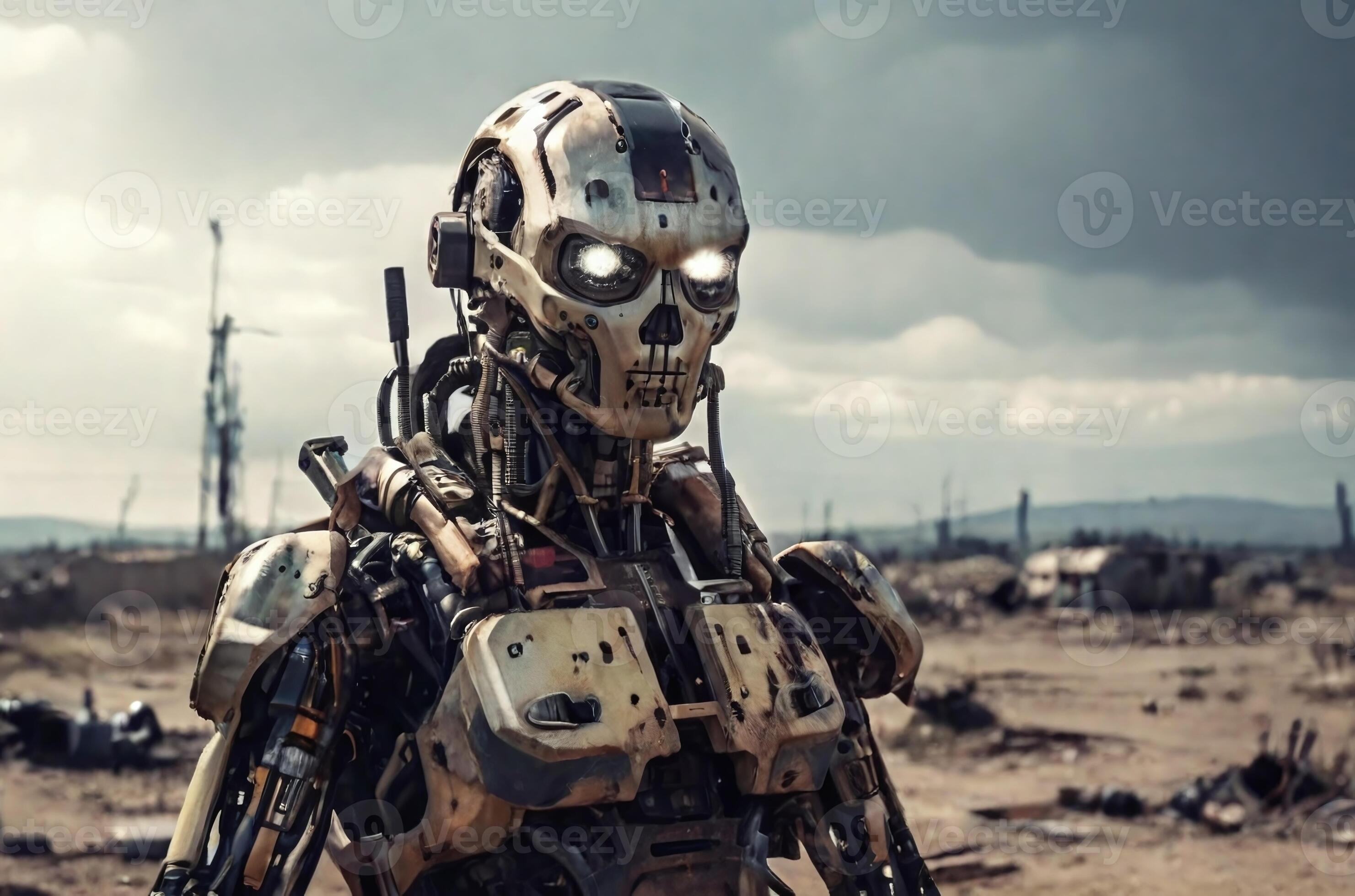 AI generated Post apocalyptic war with artificial intelligence 41954996 Stock Photo at Vecteezy