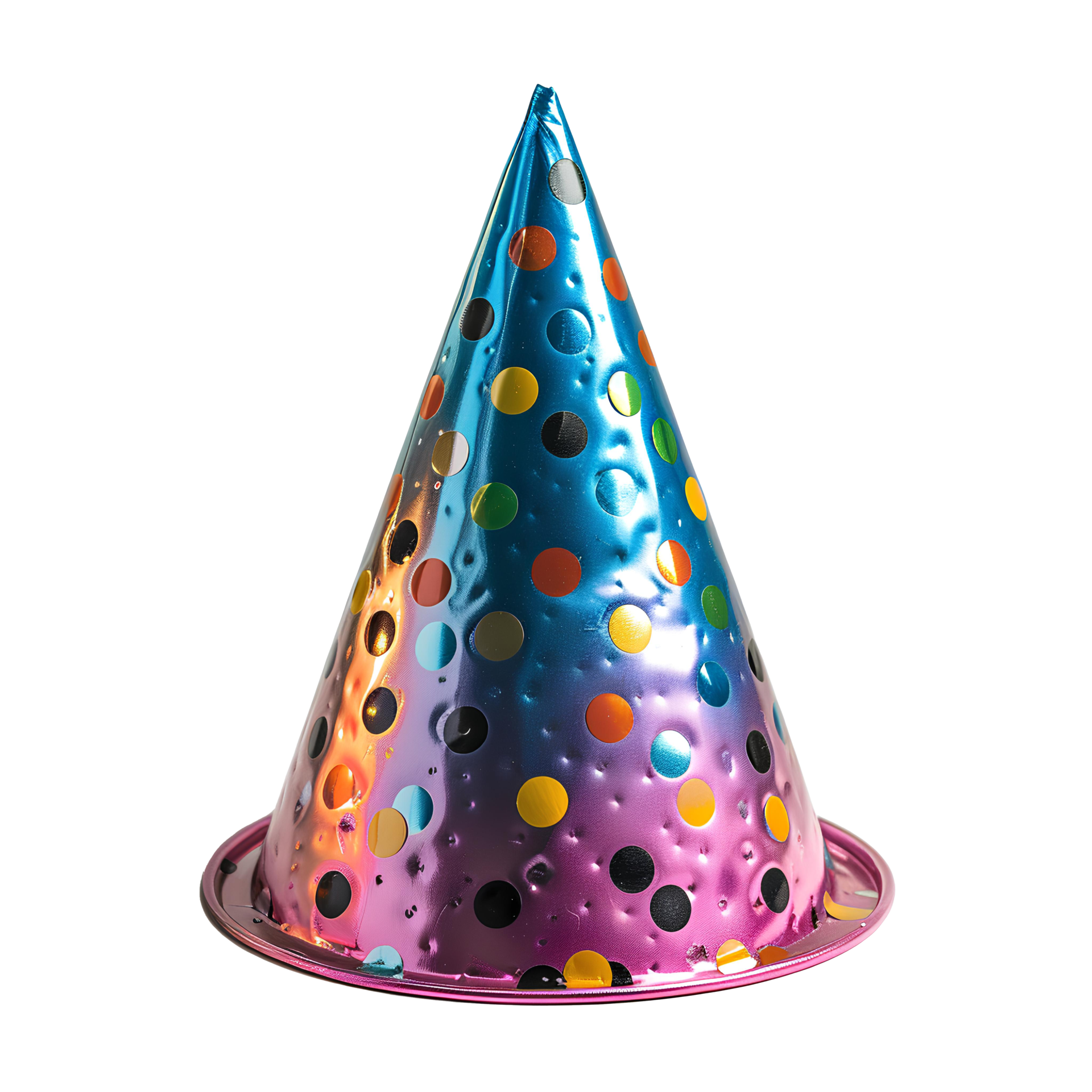 AI generated Party hat PNG. Colorful party hat for birthday parties and ...