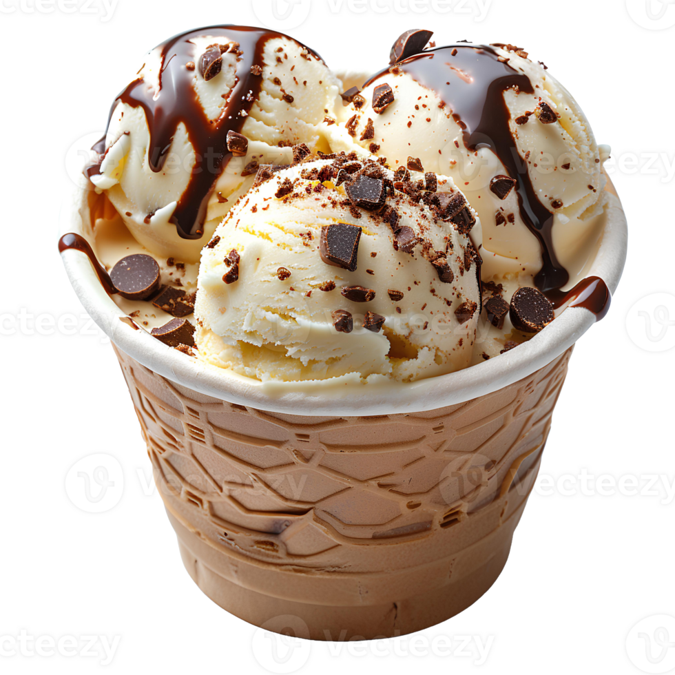 AI generated Ice cream cup PNG. Vanilla ice cream in cup isolated. Ice cream cup top view PNG ...