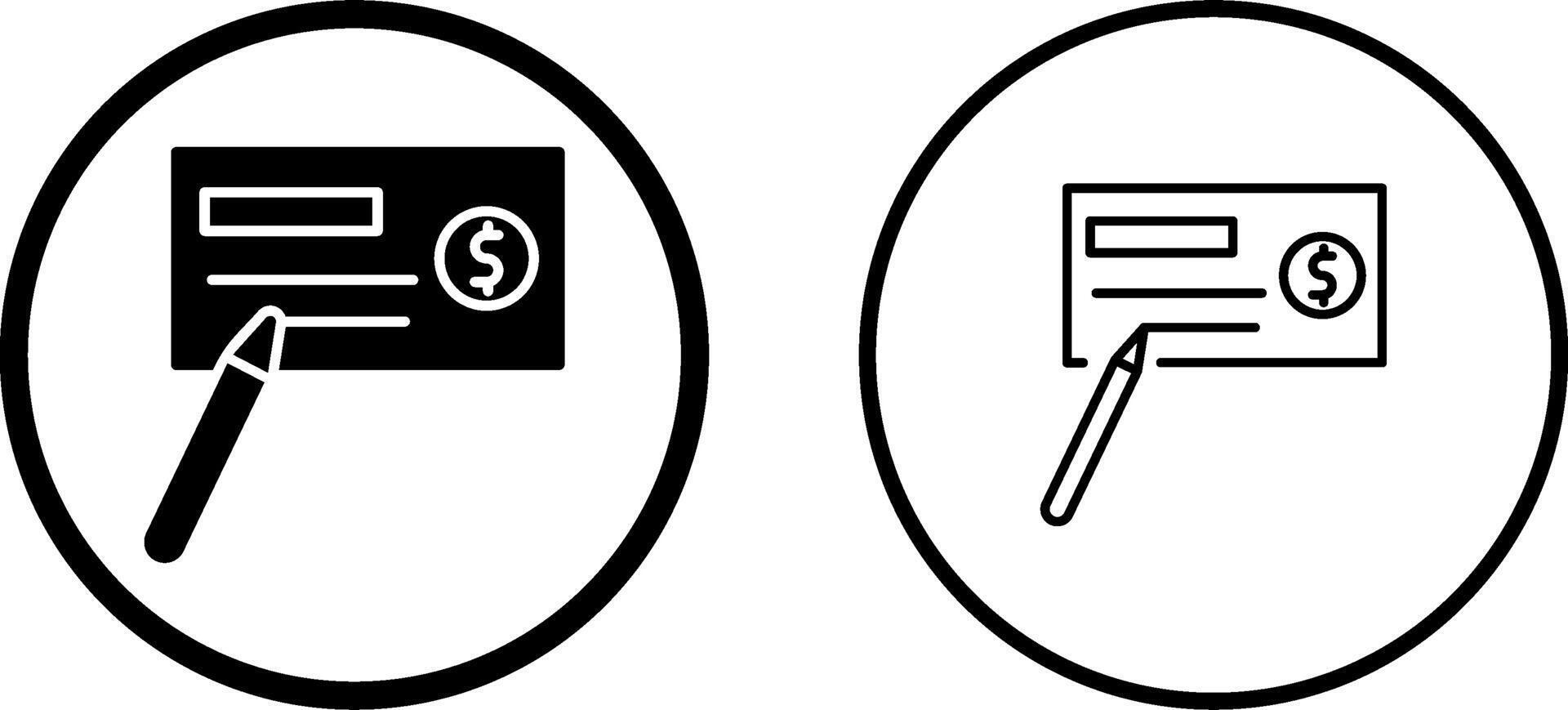 Write Cheque Vector Icon 42021575 Vector Art at Vecteezy