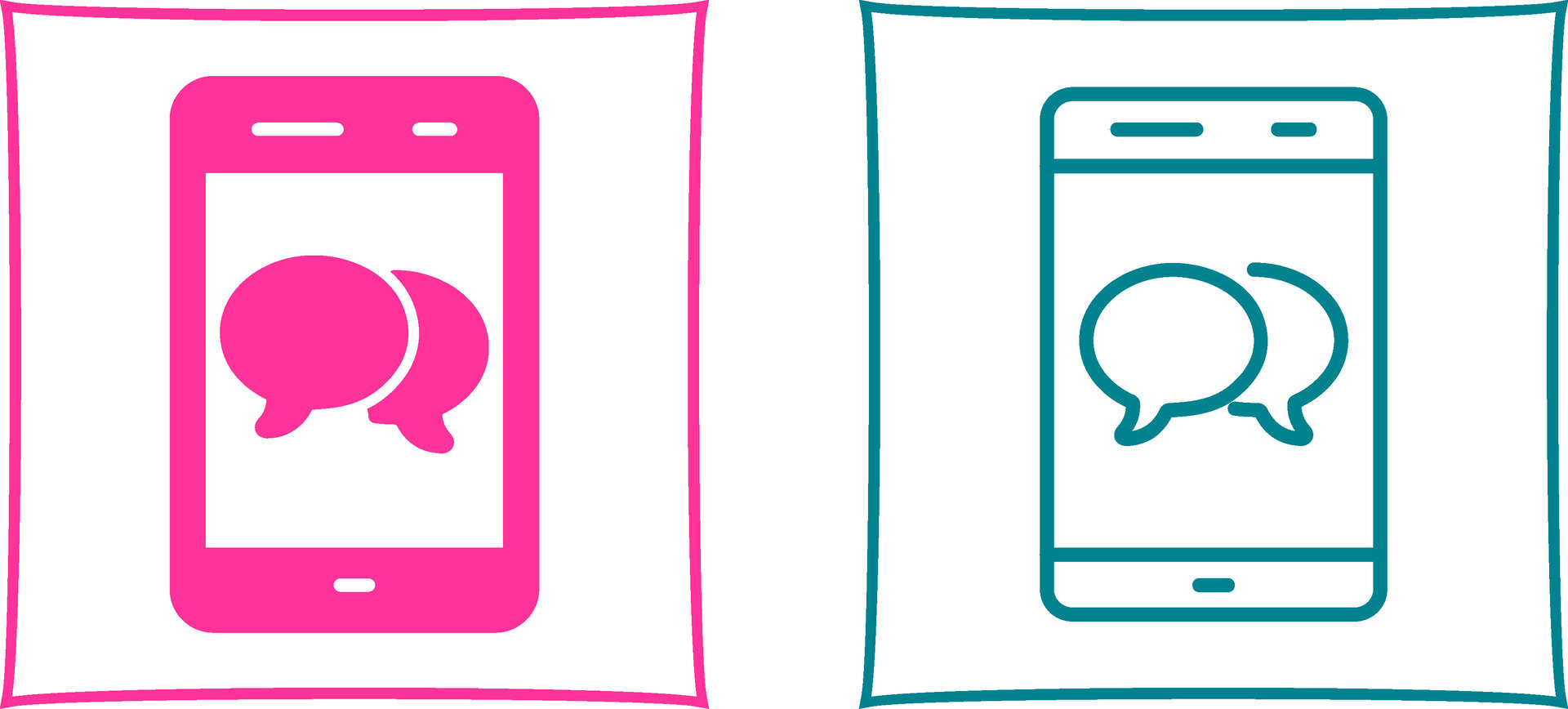 Double Message Bubble Vector Icon 42032226 Vector Art at Vecteezy