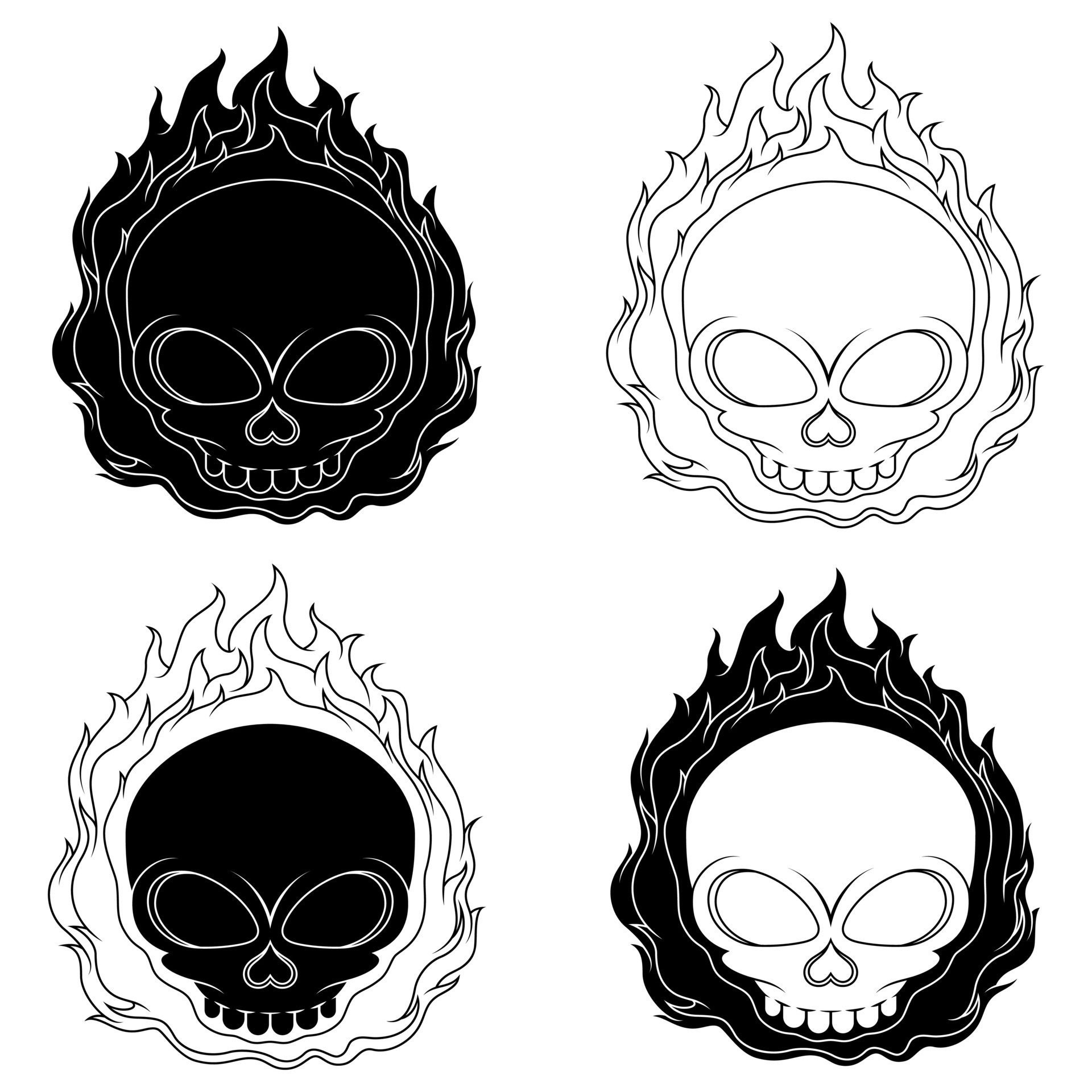 Skull engulfed in fire 42048422 Vector Art at Vecteezy Skull engulfed in fire 42048422 Vector Art at Vecteezy