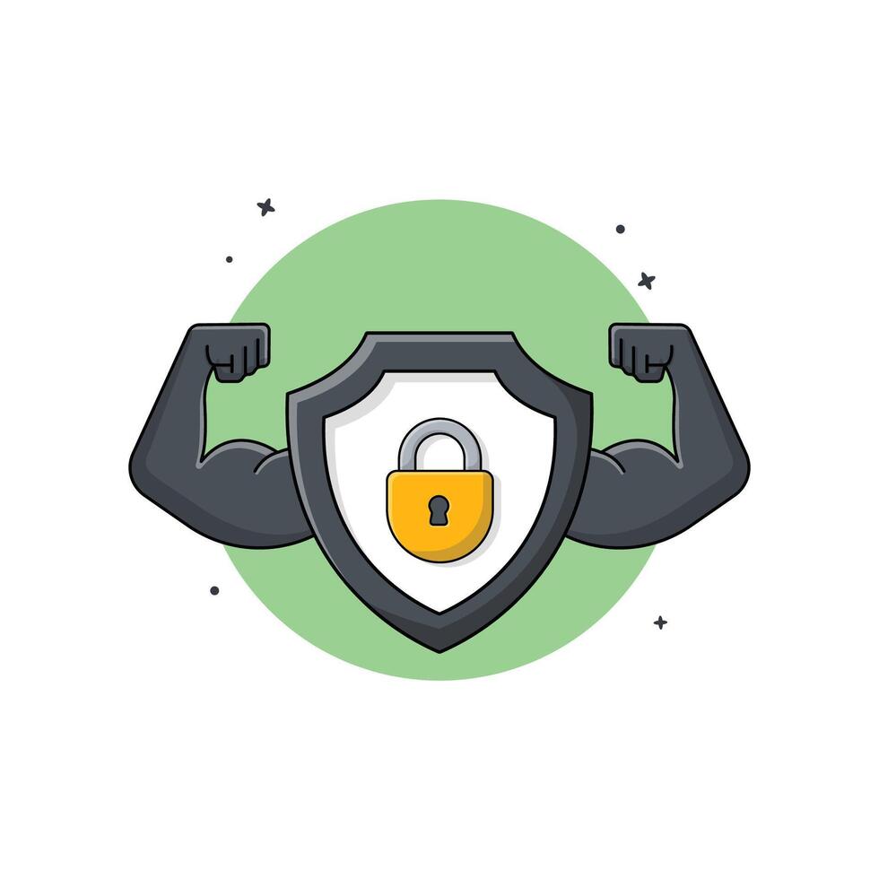 Strong Security Vector Illustration. Cyber Security and Data Protection ... Strong Security Vector Illustration. Cyber Security and Data Protection ...