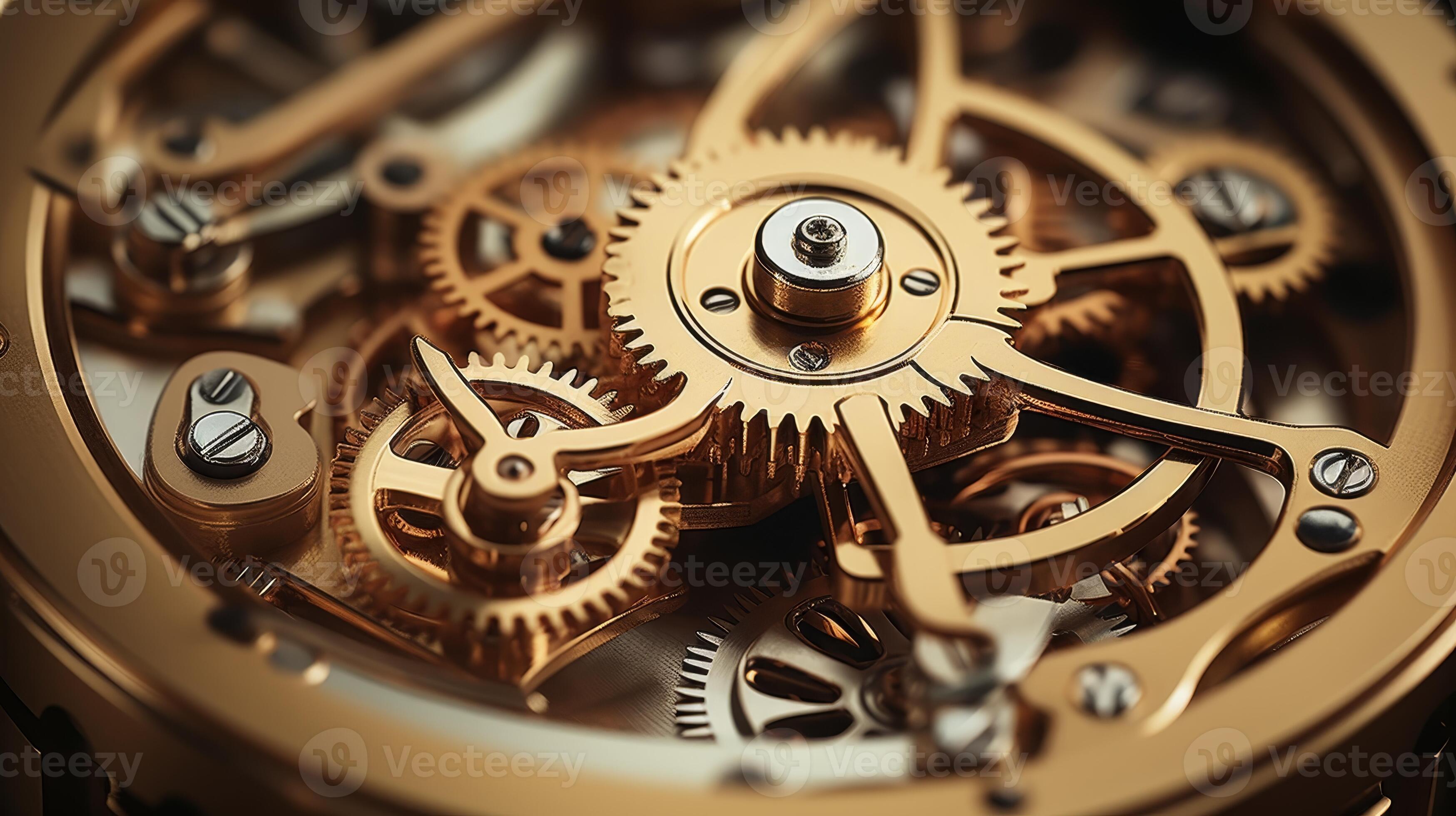 AI generated Close-up of modern gear mechanism in industrial setting ...