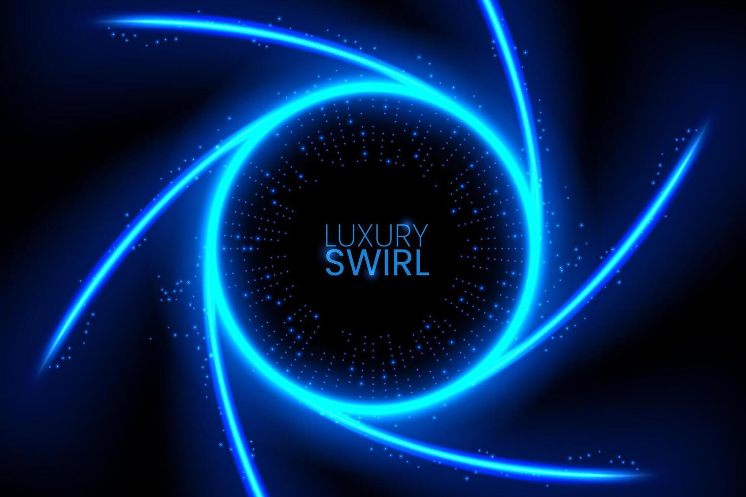 Blue Twirl Light Circle Effect on Dark Background, Vector Illustration 42050351 Vector Art at ...