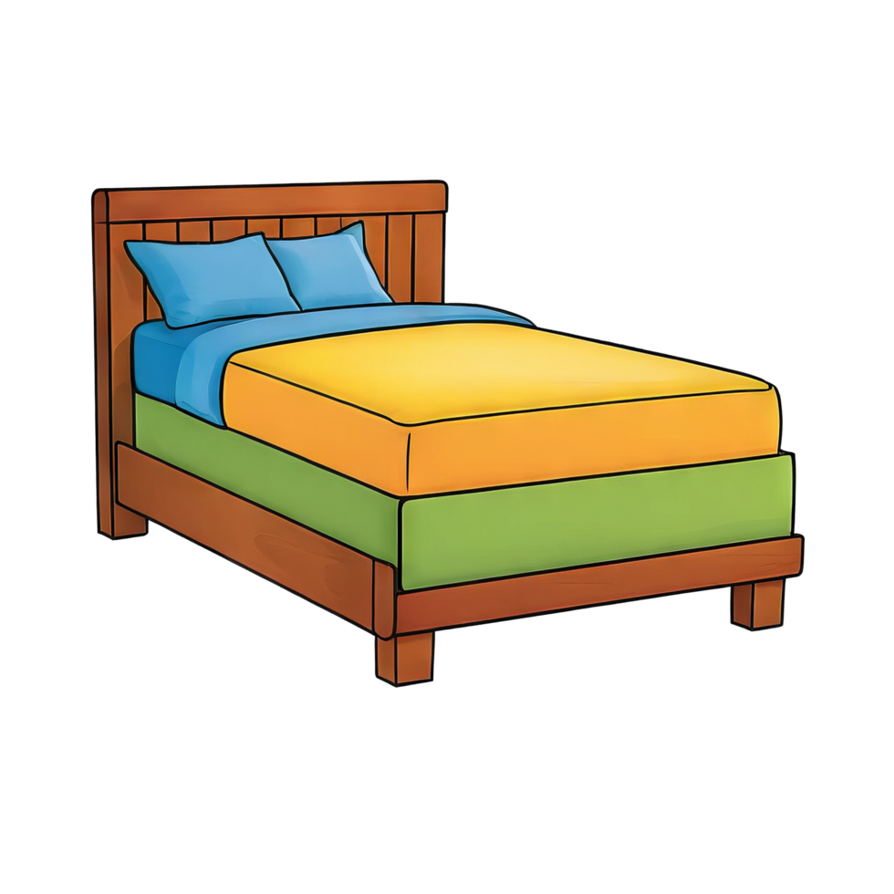 Ai Generated Bed Hand Drawn Cartoon Style Illustration 42051402 Png