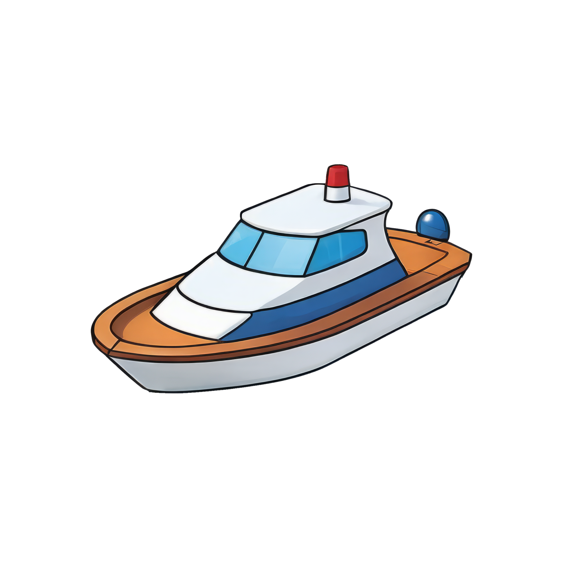 AI generated Boat Hand Drawn Cartoon Style Illustration 42051591 PNG