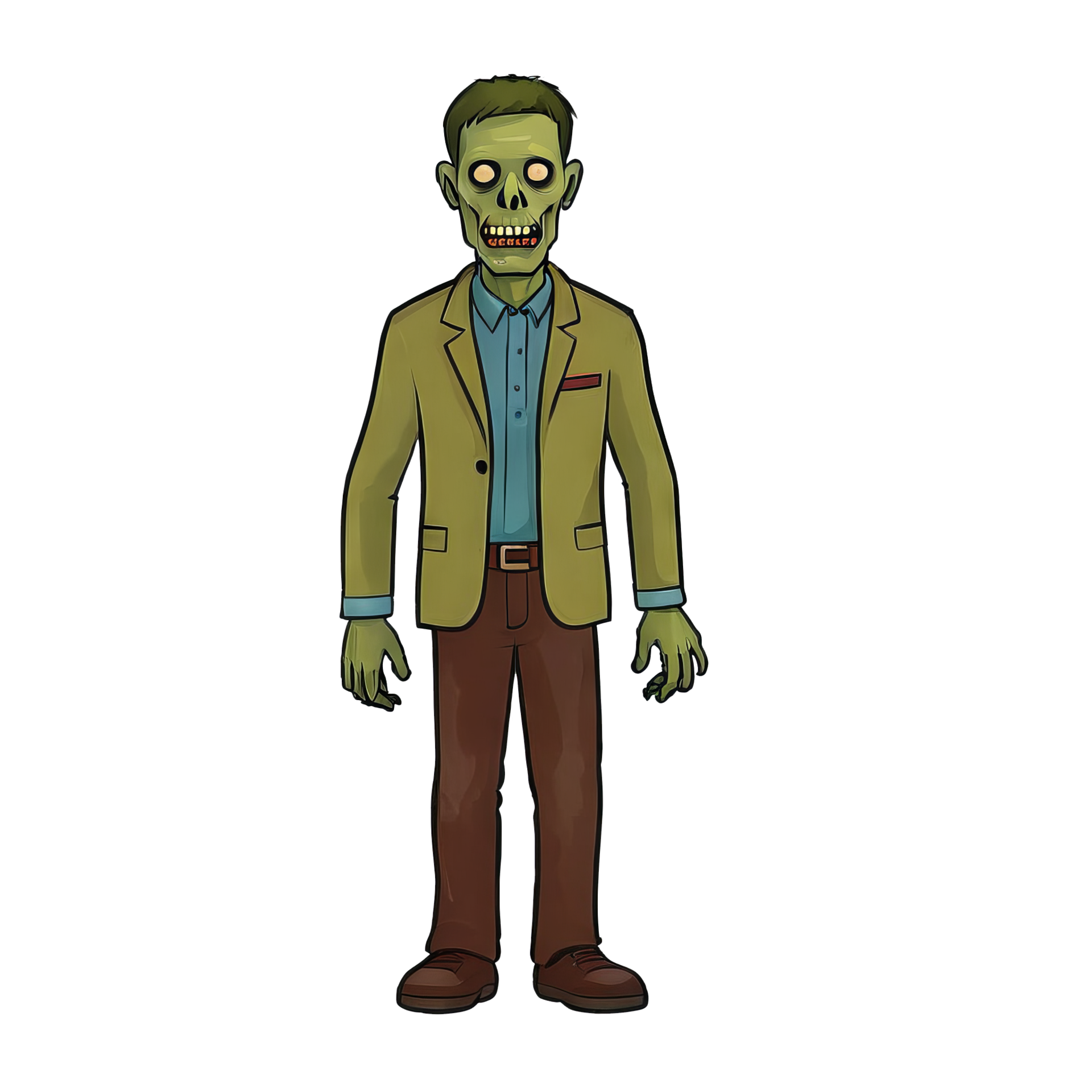 AI generated Zombie Hand Drawn Cartoon Style Illustration 42052952 PNG