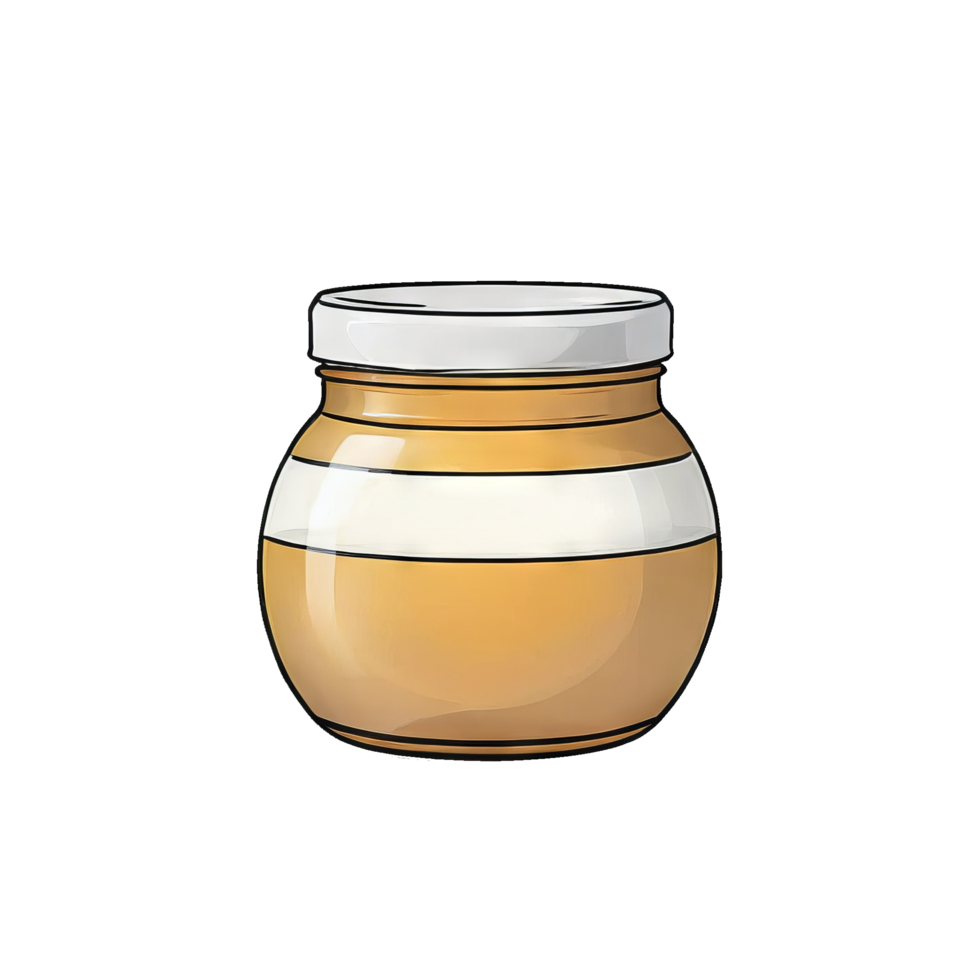Ai Generated Honey Pot Hand Drawn Cartoon Style Illustration 42053625 Png