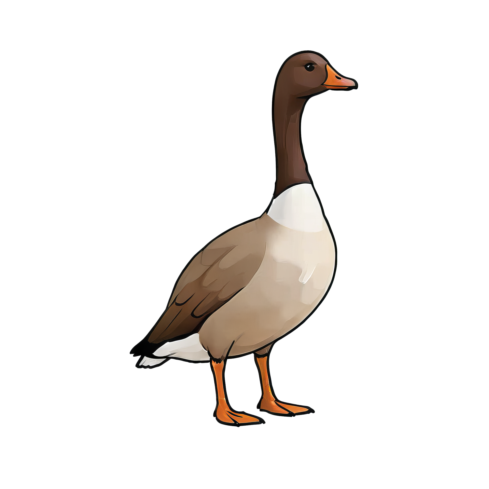 Ai Generated Goose Hand Drawn Cartoon Style Illustration 42053698 Png