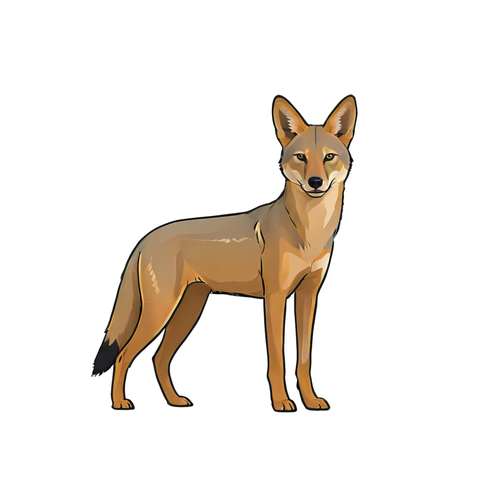 AI generated Jackal Hand Drawn Cartoon Style Illustration 42054150 PNG