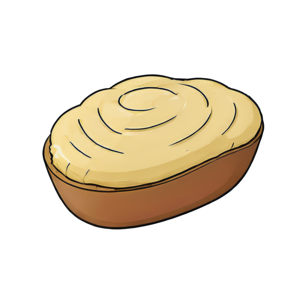 Ai Generated Mashed Potato Hand Drawn Cartoon Style Illustration 42054172 Png