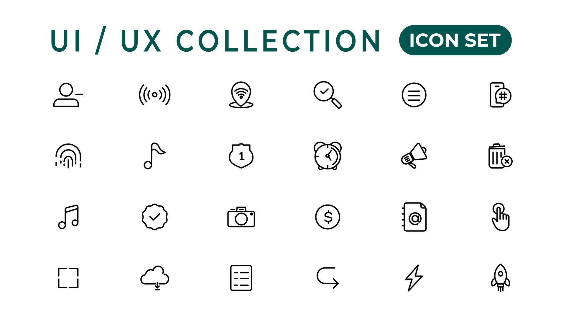 Mega Set Of Ui Ux Icon Set User Interface Iconset Collectionset Of Thin Line Web Icon Set