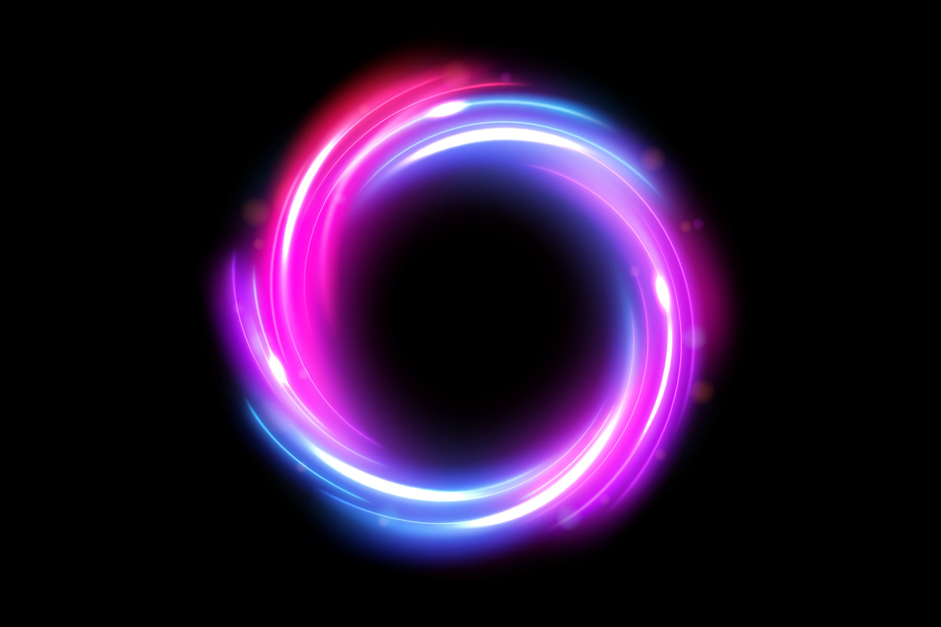 Abstract Ring Light Effect Isolated on Dark Background, Vector Illustration 42056760 Vector Art ...