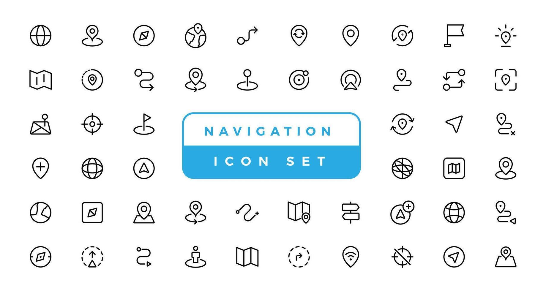Location Icons Set Navigation Icons Map Pointer Icons Location Symbols 42057615 Vector Art At