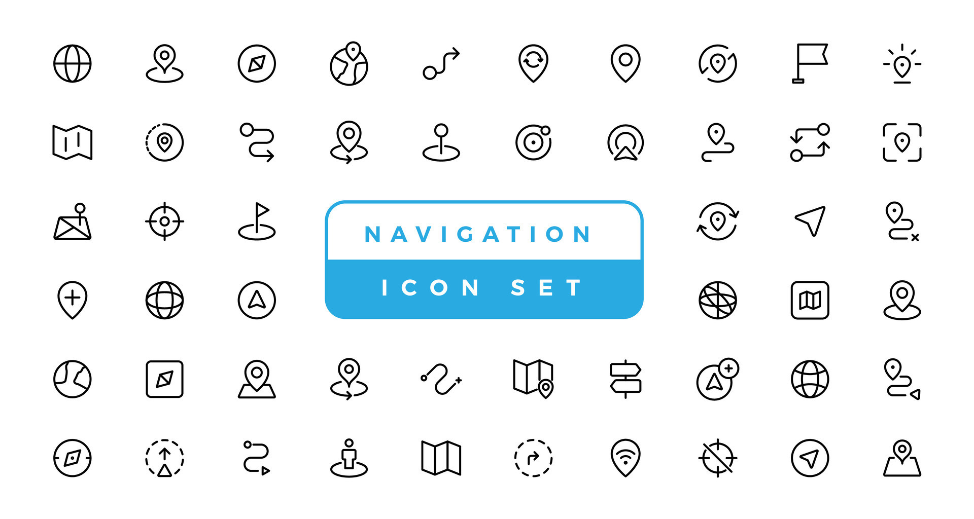 Location Icons Set Navigation Icons Map Pointer Icons Location Symbols 42057615 Vector Art At
