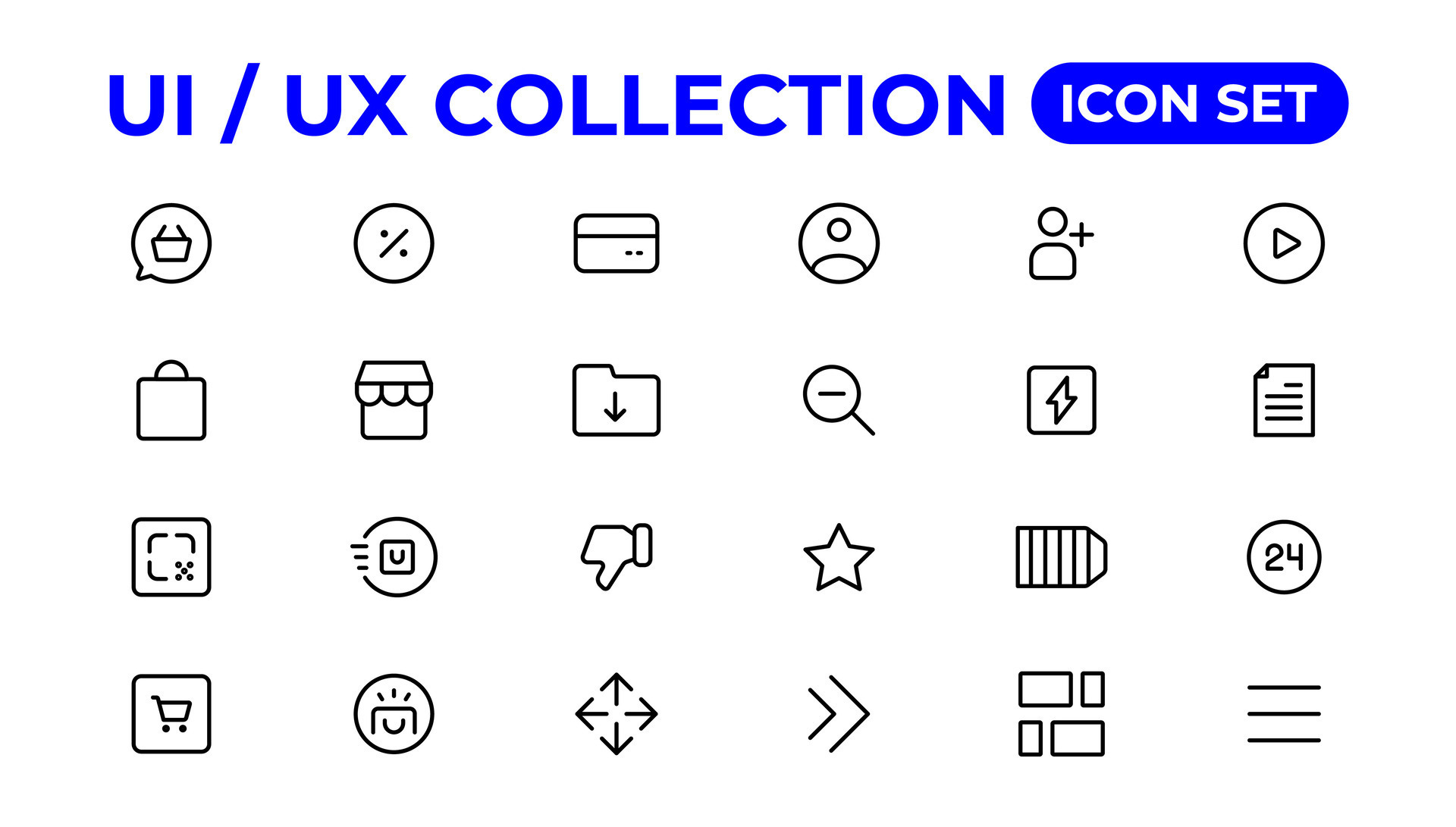 Ui Ux Icon Set User Interface Iconset Collection 42057769 Vector Art