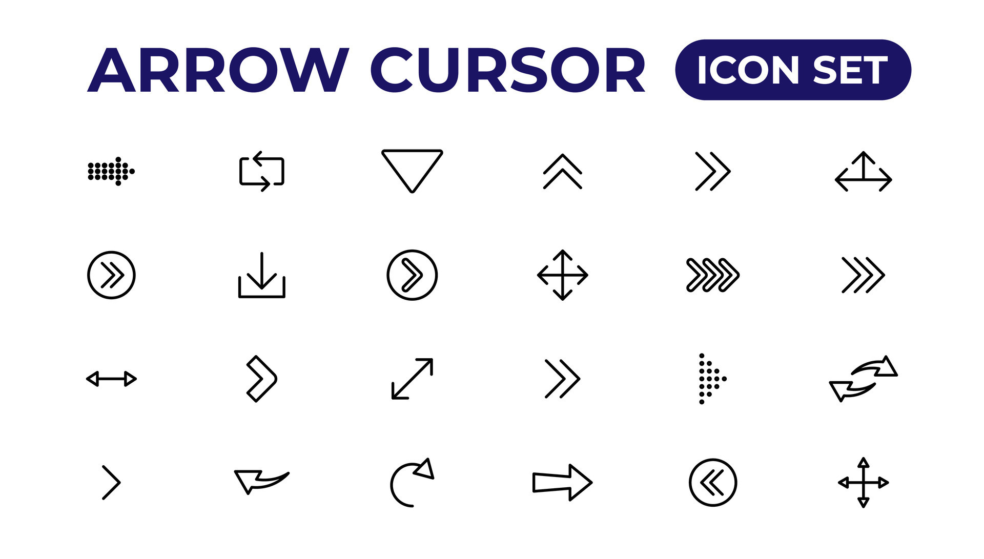 Arrow Icon Arrow Vector Collection Arrow Cursor 42057783 Vector Art At Vecteezy