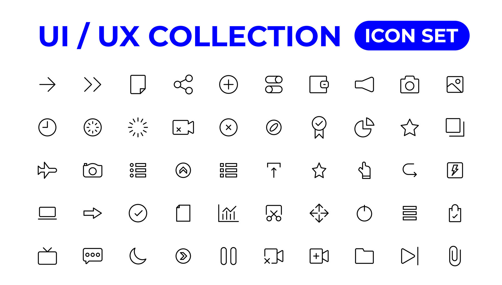 Ui Ux Icon Set User Interface Iconset Collection 42058288 Vector Art 9606