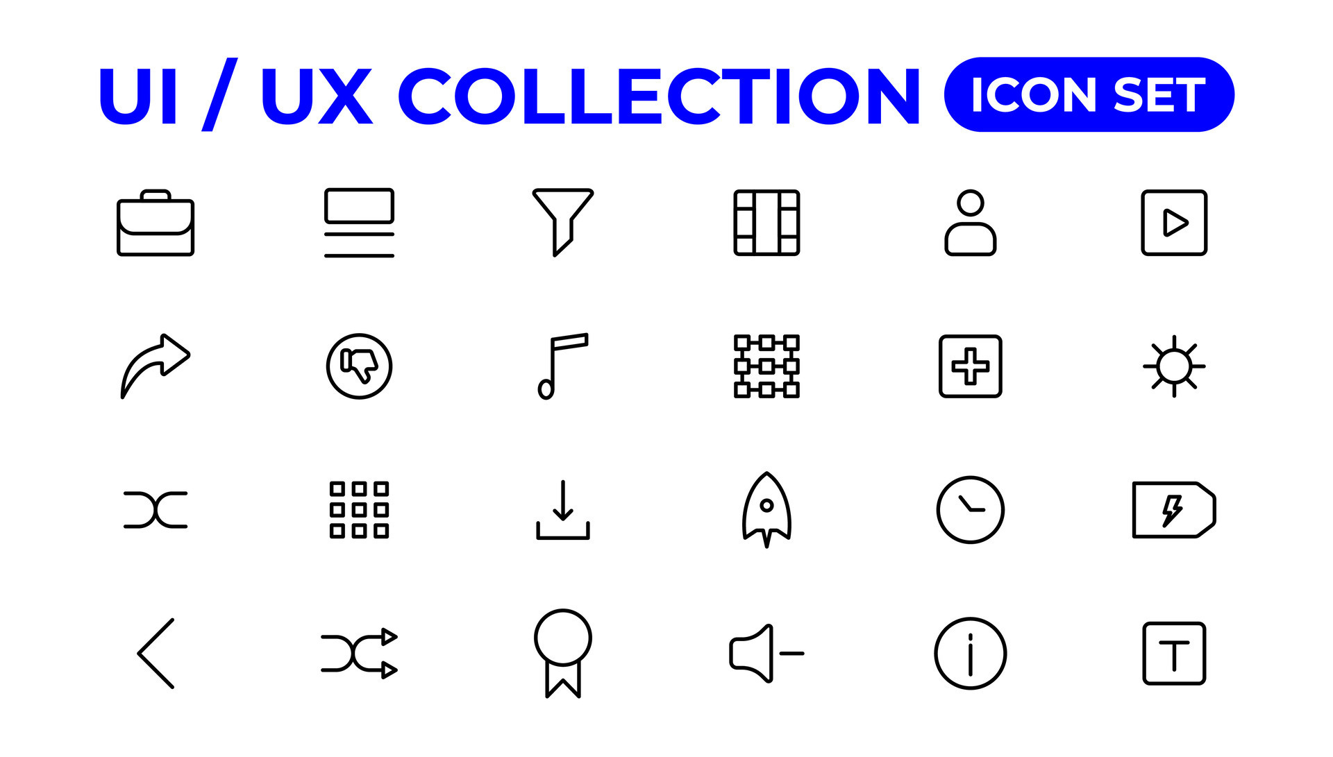 Ui Ux Icon Set User Interface Iconset Collection 42058316 Vector Art