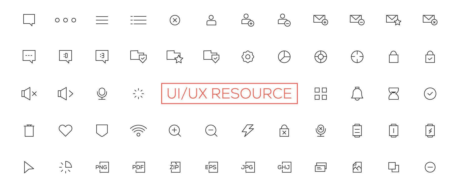 Minimalist And Simple Looking Ui Icons Set For Dark Light Mode