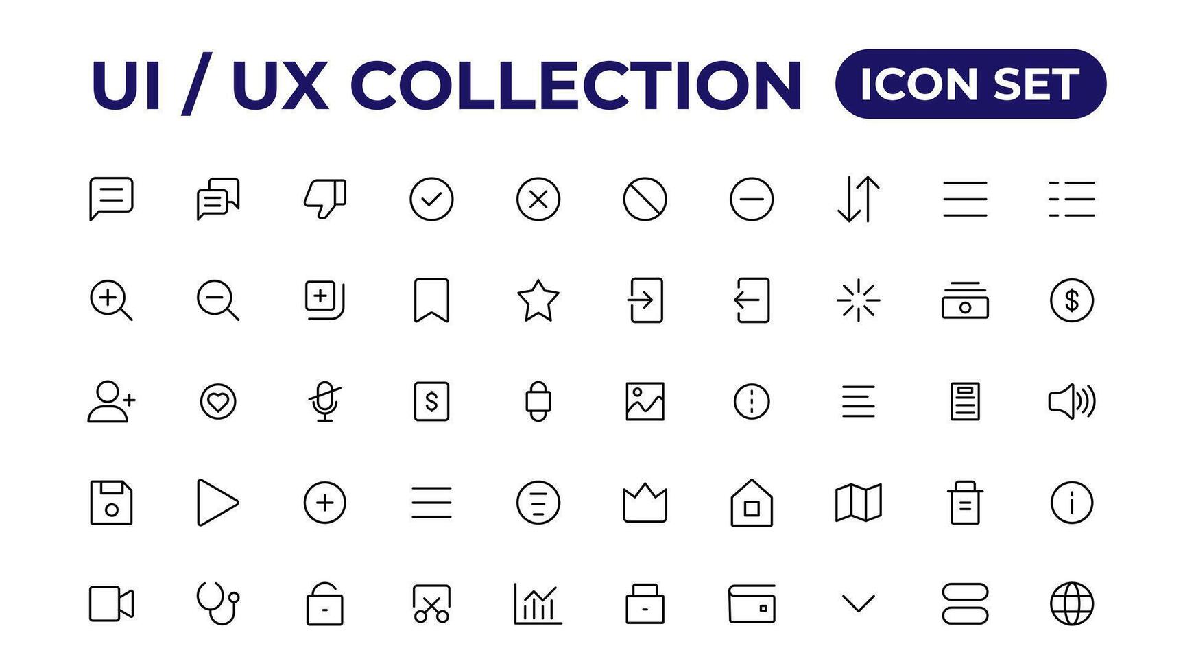 Ui ux icon set, user interface iconset collection. 42059091 Vector Art ... Ui ux icon set, user interface iconset collection. 42059091 Vector Art ...